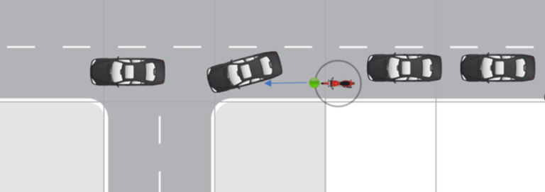 Motorcyclist undertakes stationary cars - who is at fault? | Motorbike ...